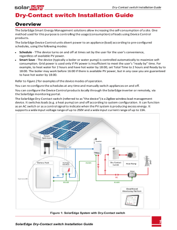 SolarEdge Dry-Contact switch Installation Manual | Manualzz