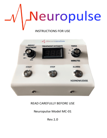 Neuropulse MC-01 Instructions For Use Manual | Manualzz