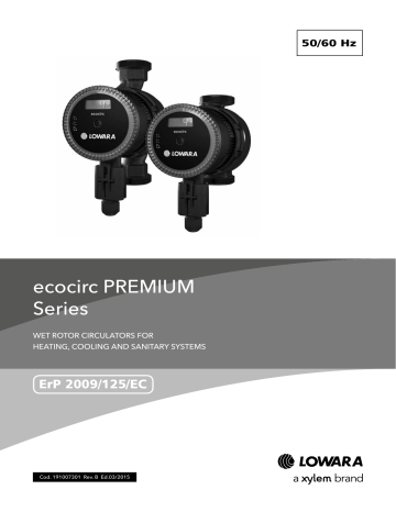 Xylem Lowara Ecocirc Premium Series Manual | Manualzz