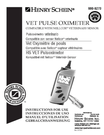 Henry Schein HS-Vet Instructions For Use Manual | Manualzz