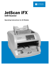 CUMMINS ALLISON JetScan iFX i100 - User manual, Operating instructions
