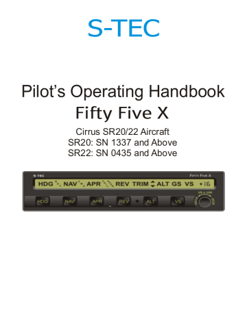 S-TEC Fifty Five X Pilot Operating Handbook | Manualzz