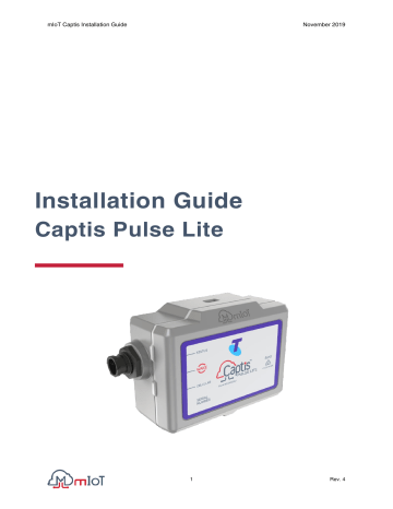 mIoT Captis Pulse Lite Installation Manual - mIoT | Manualzz