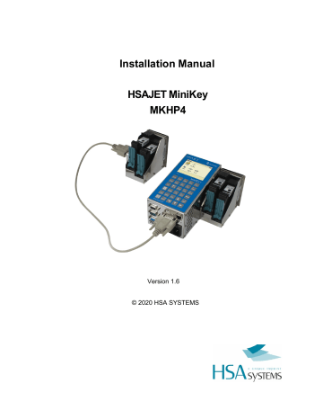 HSA SYSTEMS HSAJET MiniKey Installation Manual | Manualzz