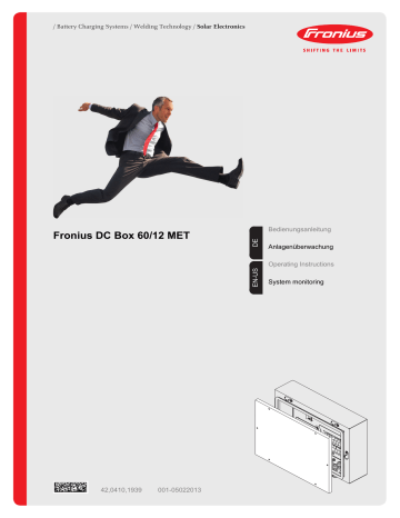 Fronius DC Box 60/12 MET Operating Instructions Manual | Manualzz