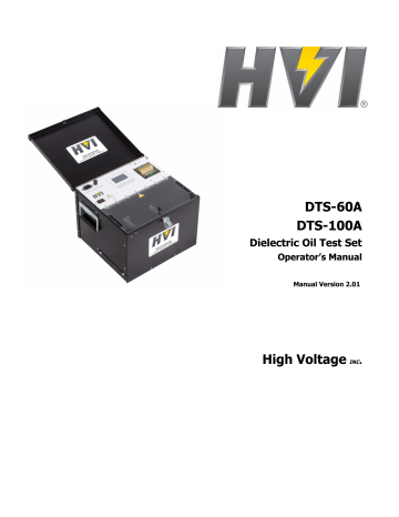 High Voltage DTS-100A Operator's Manual - Breakdown Voltage Measurement | Manualzz