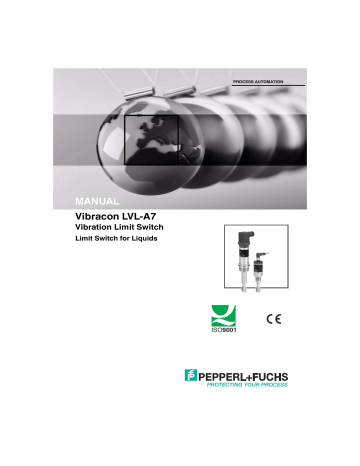 Pepperl+Fuchs LVL-A7 Vibration Limit Switch Owner's Manual | Manualzz