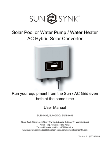 SunSynk SUN-3K-G User Manual - Download and Read Online | Manualzz