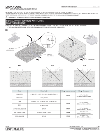 Sistemalux MINI LOOK Instruction Sheet | Manualzz