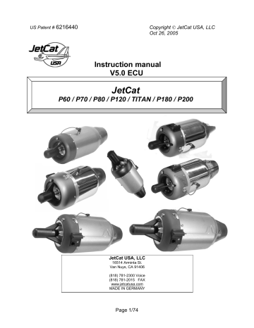 JetCat P70 Instruction Manual | Manualzz