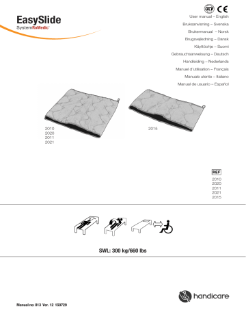 Handicare SystemRoMedic EasySlide Series User Manual | Manualzz