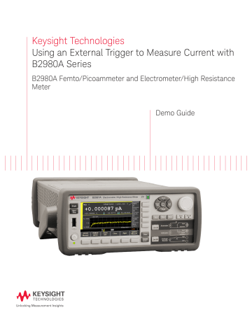 Keysight Technologies B2985A, B2987A Demo Manual | Manualzz