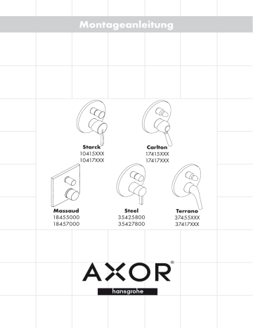 Hans Grohe Axor Massaud 18457000 Manual de utilizare | Manualzz
