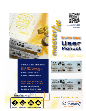 KVM-TEC Masterline MVX2 User Manual | Manualzz