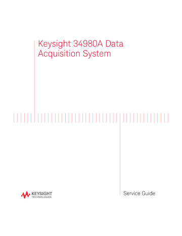 Keysight 34980A Service Manual - Download & Read Online | Manualzz