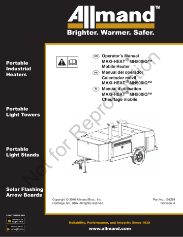 Allmand Maxi-Heat MH500iQ Operator's Manual | Manualzz