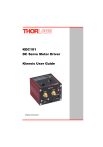 THORLABS KDC101 User Manual - DC Servo Motor Driver | Manualzz