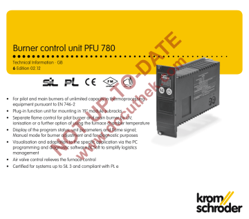 Krom Schroder PFU 780 Technical Information | Manualzz