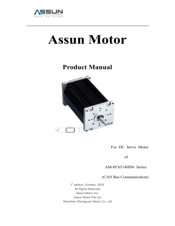 Assun AM-PC65140DN Series DC Servo Motor Product Manual | Manualzz