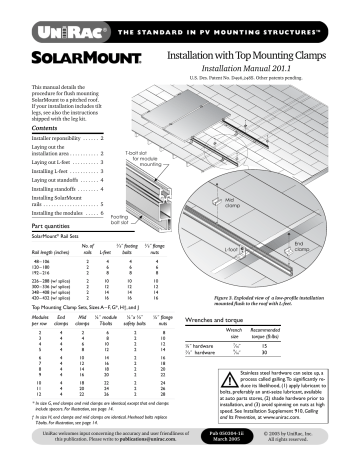 UNIRAC SolarMount Installation Manual | Manualzz