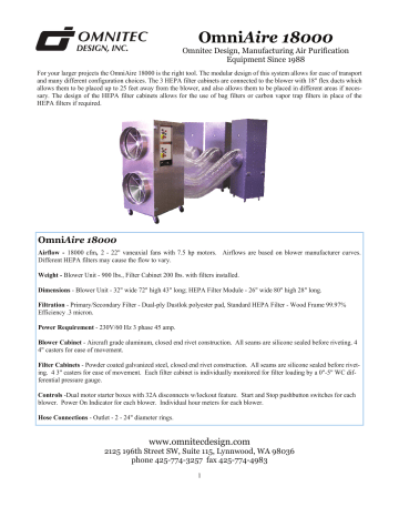 Omnitec OmniAire 18000 Quick Start Manual | Manualzz