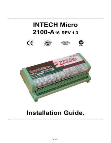 Intech Micro 2100-A16 Installation Manual | Manualzz