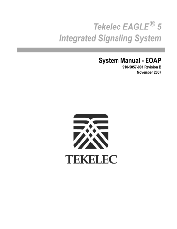 Tekelec EAGLE 5 System Manual - EOAP | Manualzz