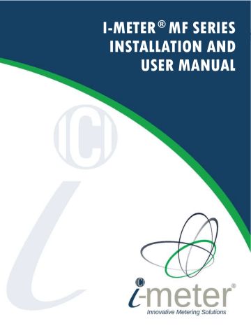 Intellimeter i -meter MF3 Installation And User Manual | Manualzz