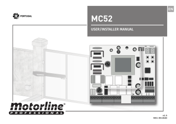 Motorline professional MC52 User& Installer's Manual | Manualzz