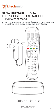 Blackweb BWA18AV007 Universal Remote Guía del usuario | Manualzz