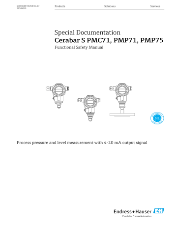 Endress+Hauser Cerabar S PMP75 Functional Safety Manual | Manualzz