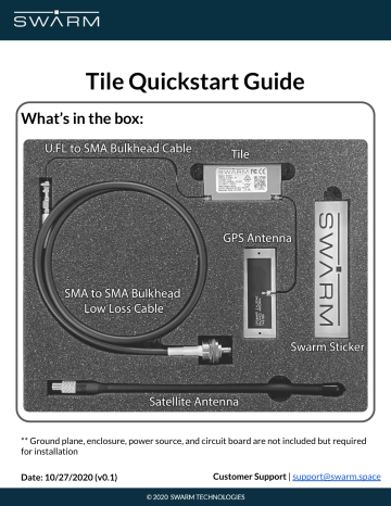 Swarm TILE Manual - Satellite Communication Device | Manualzz
