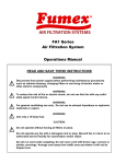 Fumex FA1 Mini Air Filtration System Operations Manual | Manualzz