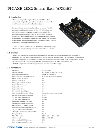 Picaxe AXE401 Manual | Manualzz