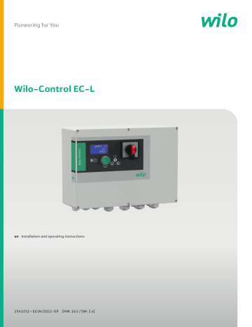Wilo Control EC-L3 Series Installation And Operating Instructions ...