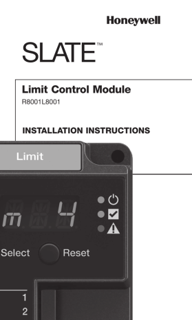 Honeywell Slate R8001L8001 Limit Control Module Installation ...