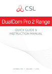 CSL DualCom Pro 2 Range: AI Chat & PDF Download | Manualzz