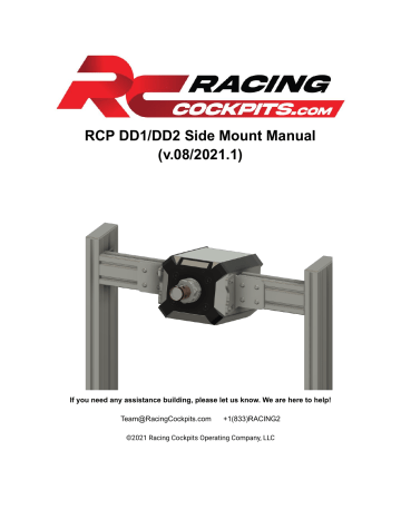 RCP DD1 Side Mount Manual - Racing Cockpits | Manualzz