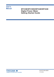 YOKOGAWA WT310E - User manual, User's manual