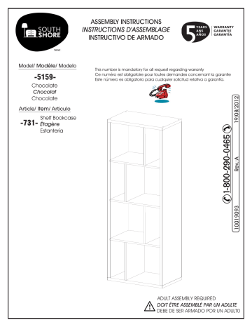 South Shore 731 Assembly Instructions | Manualzz