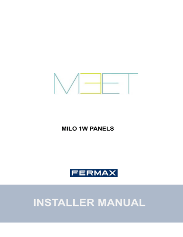 FERMAX MEET MILO 1W PANEL Installer Manual | Manualzz