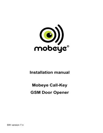 Mobeye Call-Key MCK100 Installation Manual | Manualzz