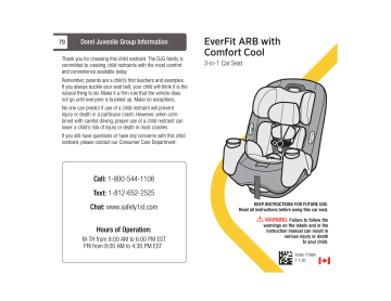Safety 1st EverFit ARB with Comfort Cool Manual | Manualzz