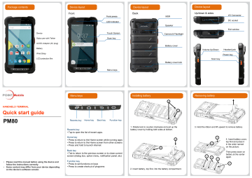 Point Mobile PM80 Quick Start Manual | Manualzz