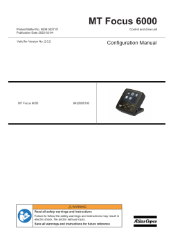 Atlas Copco POWER FOCUS 6000 - User manual | manualzz.com