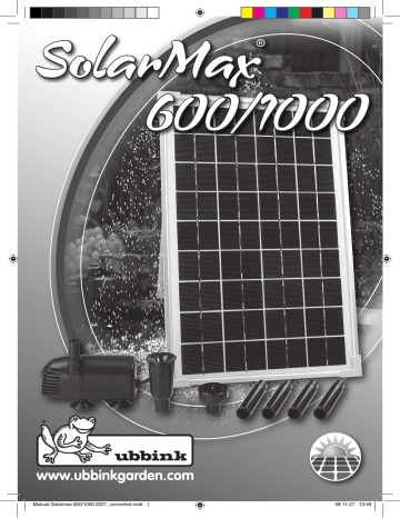 Ubbink Solarmax 1000 Manual de utilizare | Manualzz