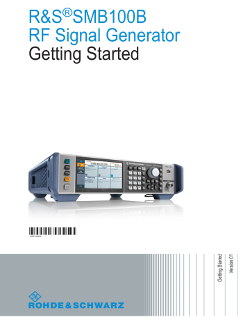 Rohde & Schwarz SMA100B Getting Started | Manualzz