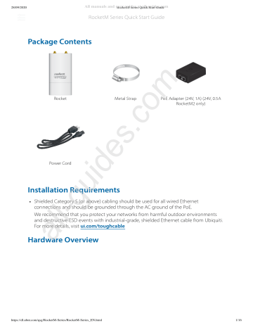 Ubiquiti RocketM Series Quick Start Manual | Manualzz