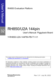 Renesas RH850 Series - User manual, Application Note
