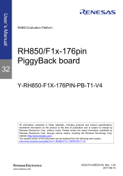 Renesas RH850 Series - User manual, Application Note